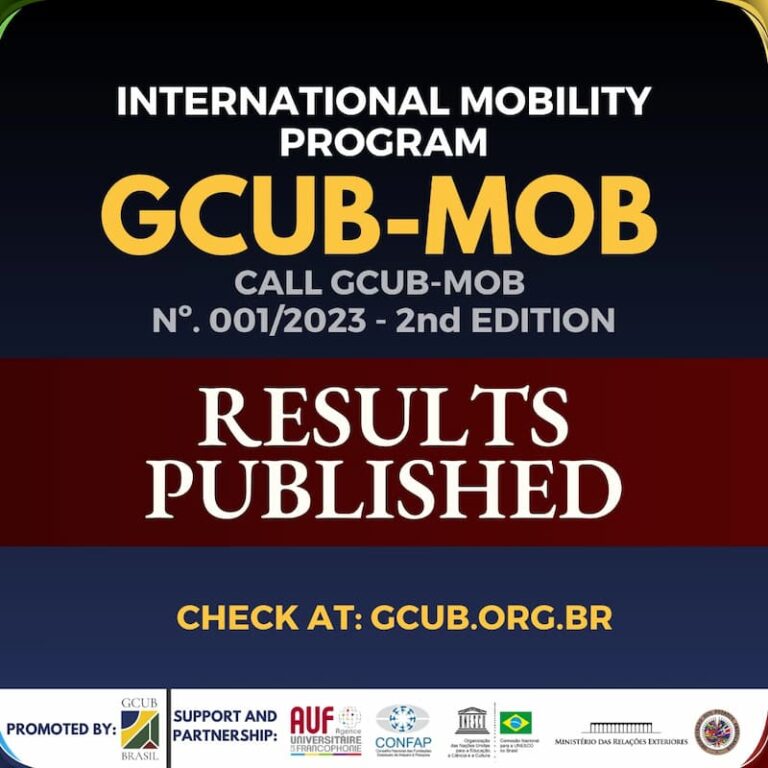 Resultado Segunda Edição do Programa GCUB de Mobilidade Internacional ...